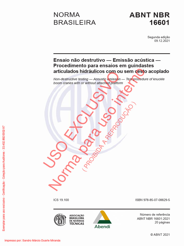 ABNT_NBR_16601_2021 | PDF | Esboço | Regulamentação