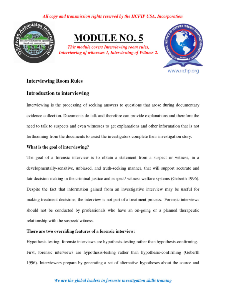 Forensics Training Masterclass Module - 5 | PDF | Witness | Forensic ...