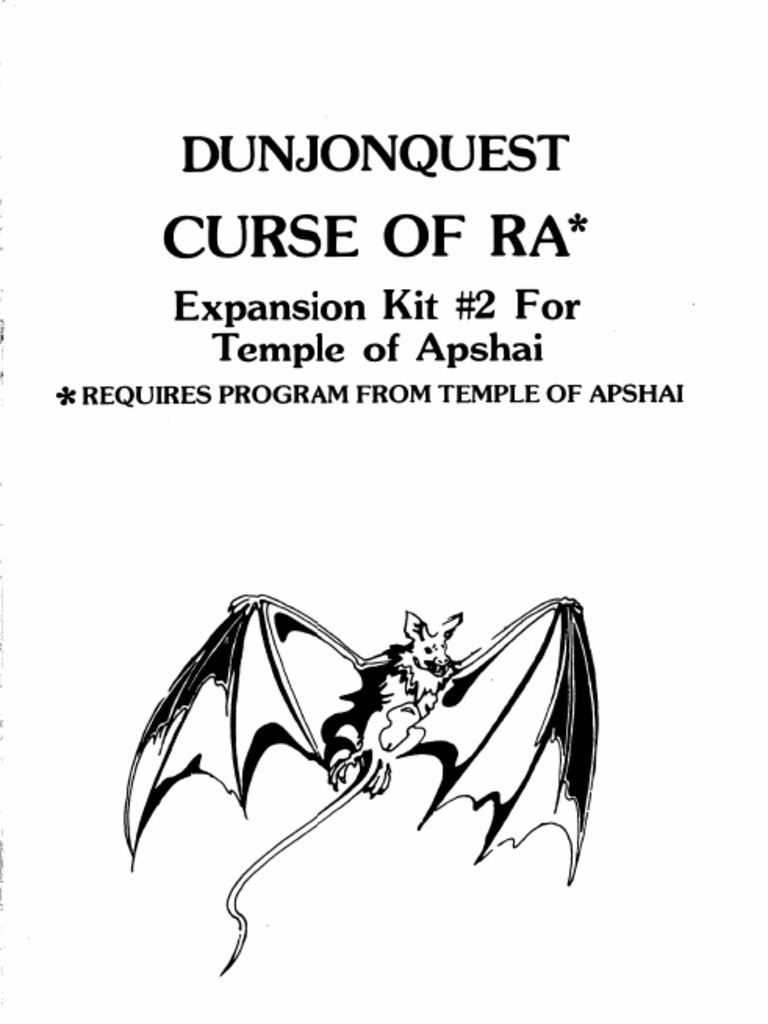 Curse of Ra Expansion Kit 2 For Temple of Apshai | PDF