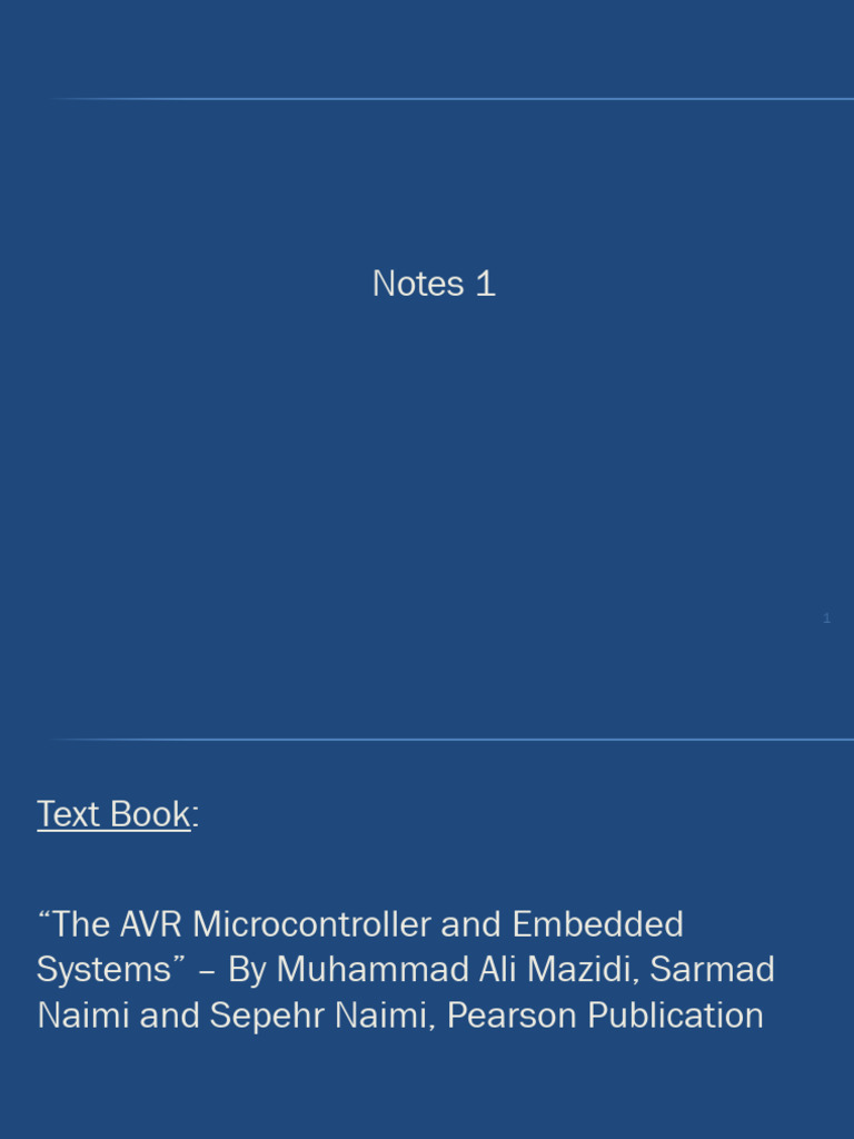 Notes 1 Pdf Microcontroller Embedded System 3360
