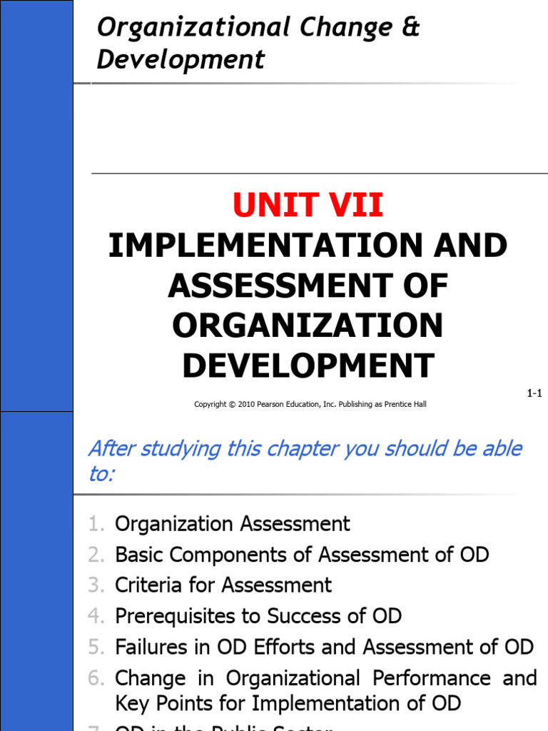 IMPLEMENTATION ASSESSMENTS of Organization Development | Download Free ...