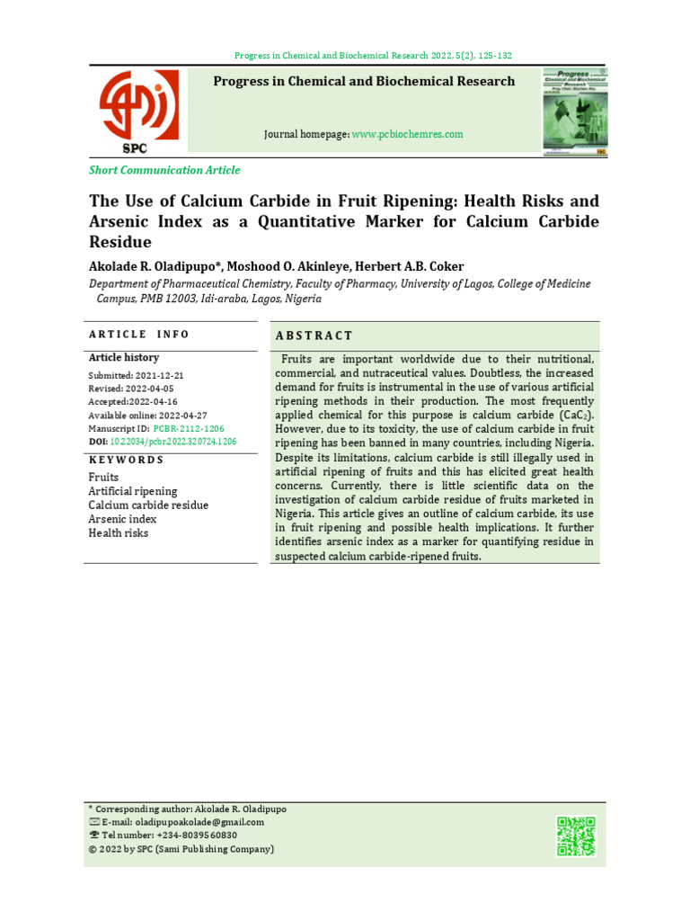 PCBR - Volume 5 - Issue 2 - Pages 125-132 | PDF | Chemistry