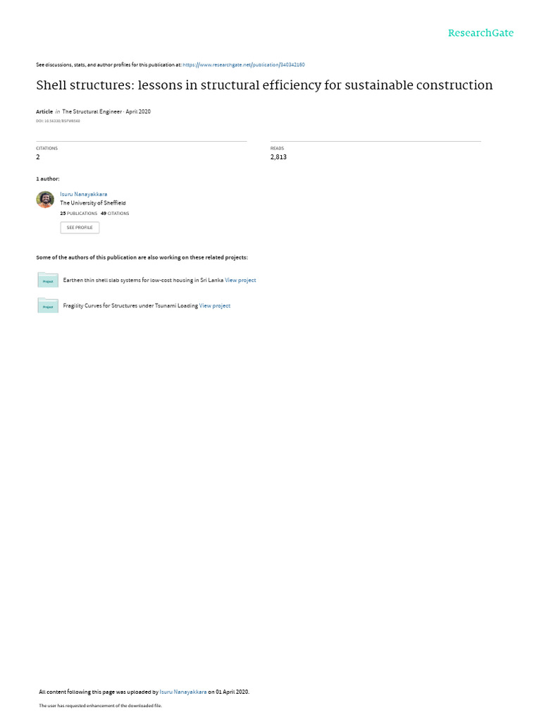 Shell Structures Lessons in Structural Efficiency For Sustainable ...