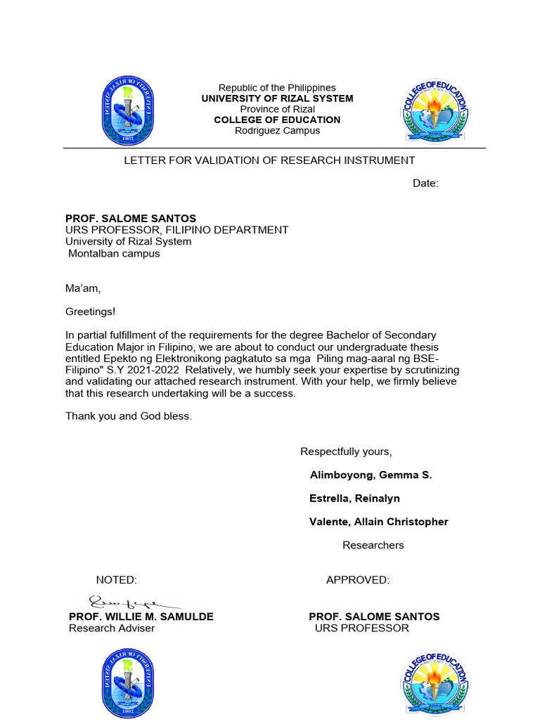 Liham Pahintulot | PDF