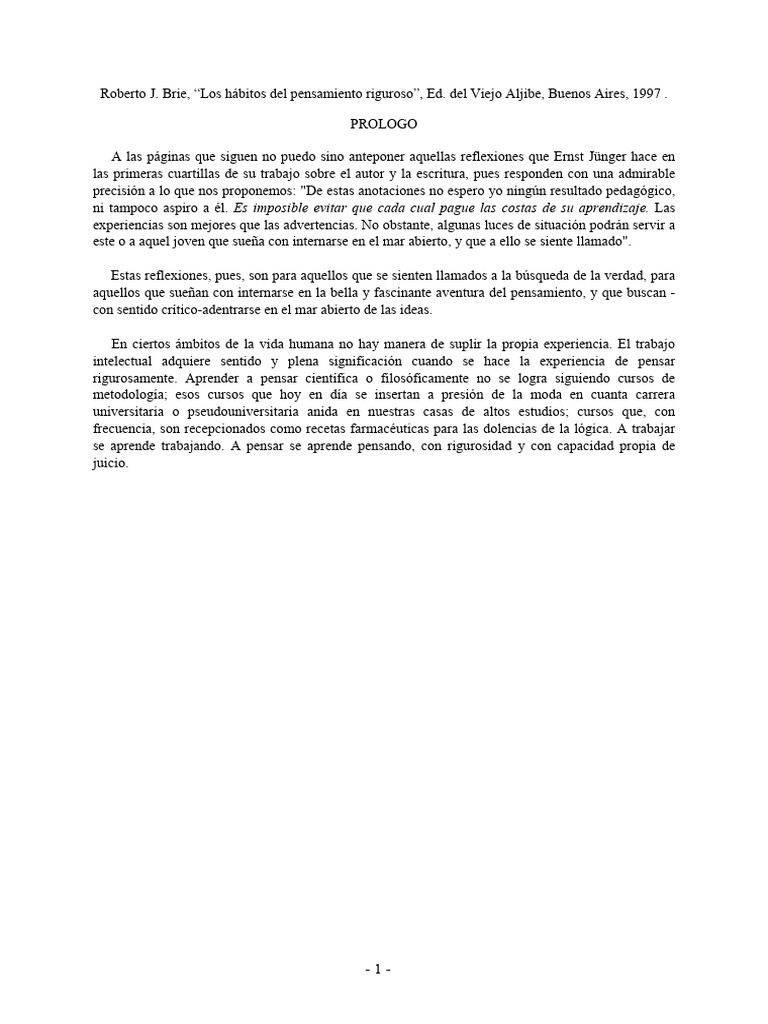 TDC - U01 Brie - Los Hábitos Del Pensamiento Riguroso | PDF ...