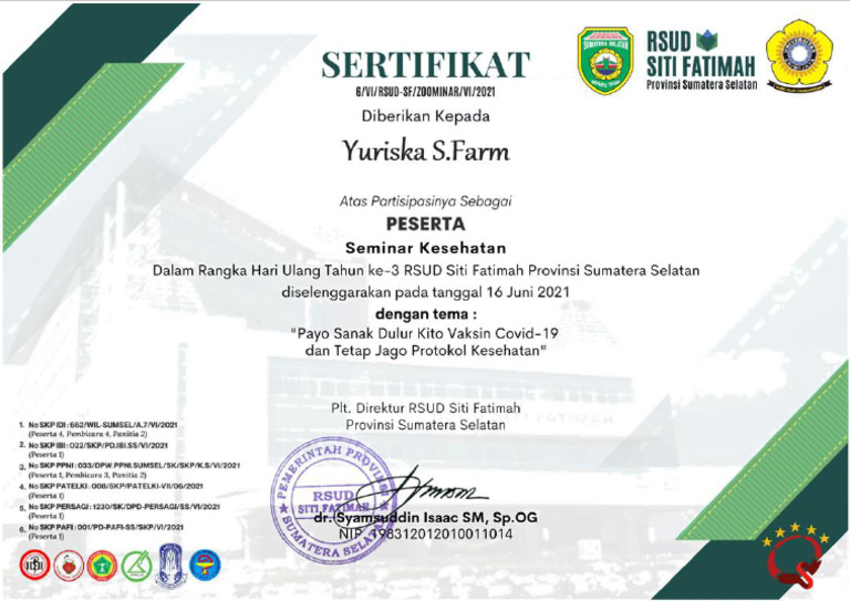Sertifikat Rumah Sakit | PDF