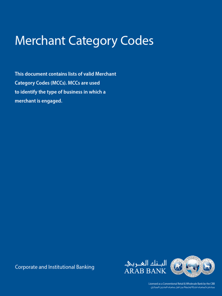Arab Bank 27-September-21 - Merchant-Category-Codes-Arab-Bank-Amend2 | PDF | Car Rental | Bar ...