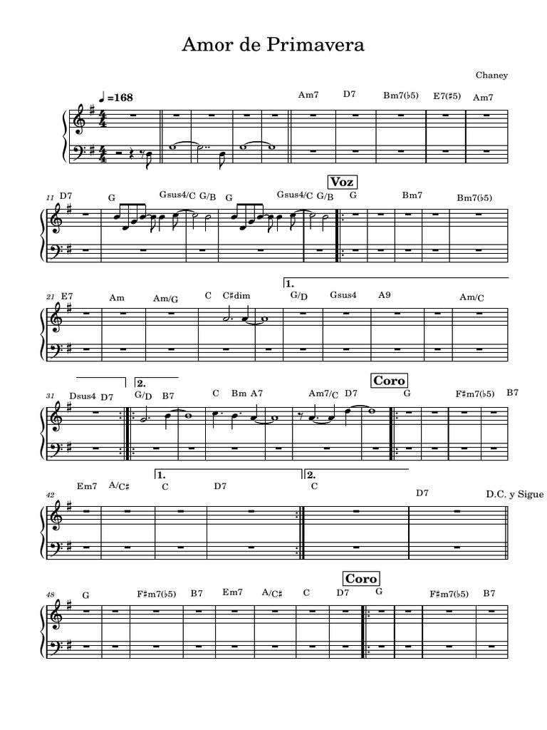 Amor - de - Primavera Piano | PDF