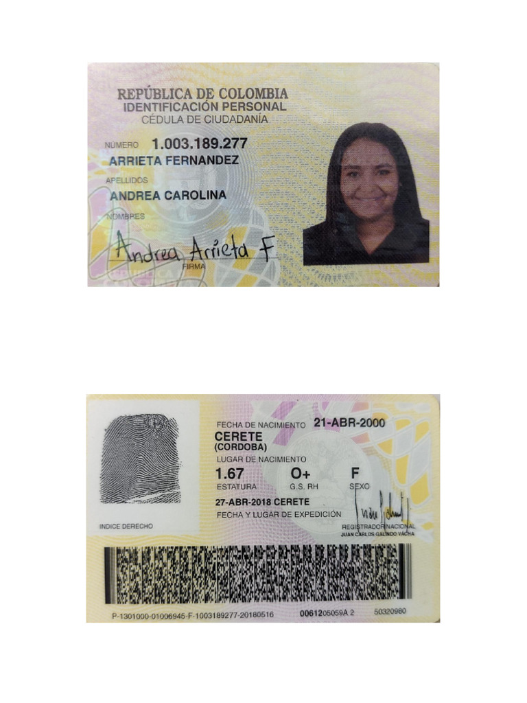 Cedula de Ciudadania | PDF