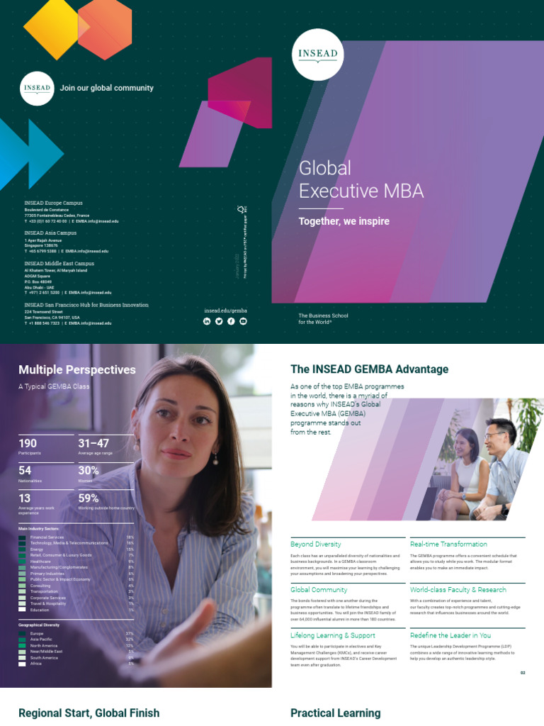 Insead DP GEMBA Brochure | PDF | Economies | Business