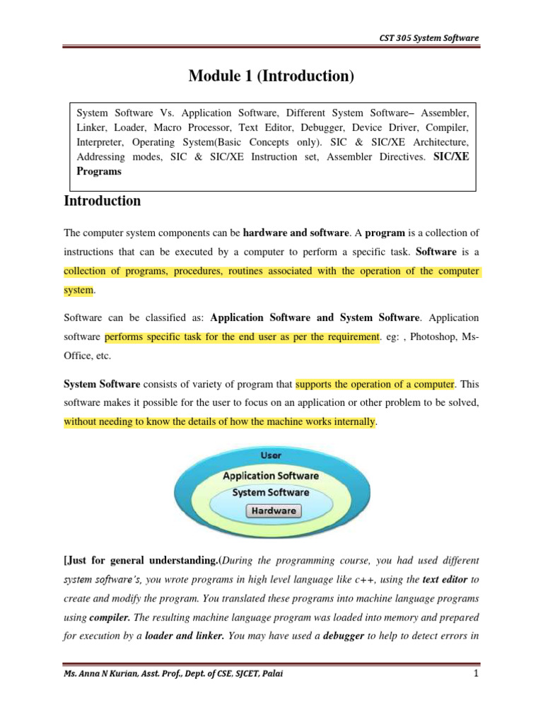 Module 1 | PDF | Compiler | Operating System