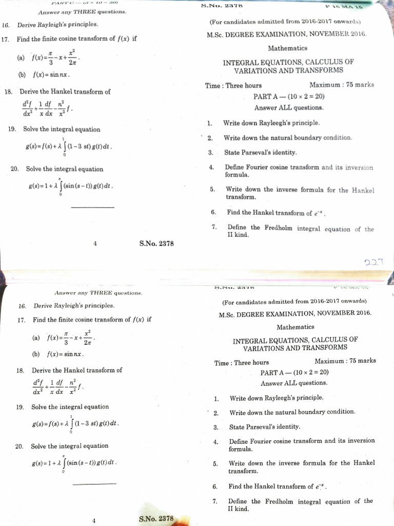 Integral Equations | PDF | Fourier Transform | Teaching Mathematics