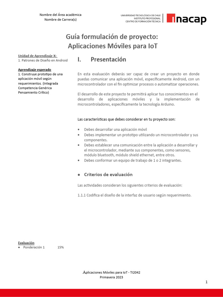 Guia Eva 1 - Pro Mov | PDF | Aplicación movil | Internet de las Cosas