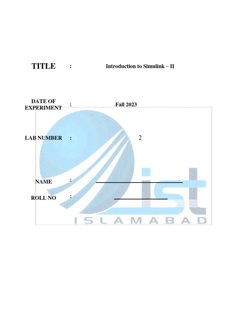 Lab2 - Intro To Simulink - 200927 | PDF | Matlab | Sampling (Signal ... Lab2 - Intro To Simulink - 200927 | PDF | Matlab | Sampling (Signal ...