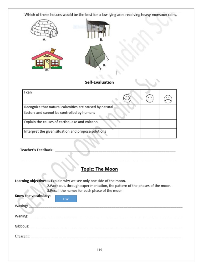 Sun, Moon Answer Key - Worksheet Pages 119 To 126 | PDF | Moon | Earth