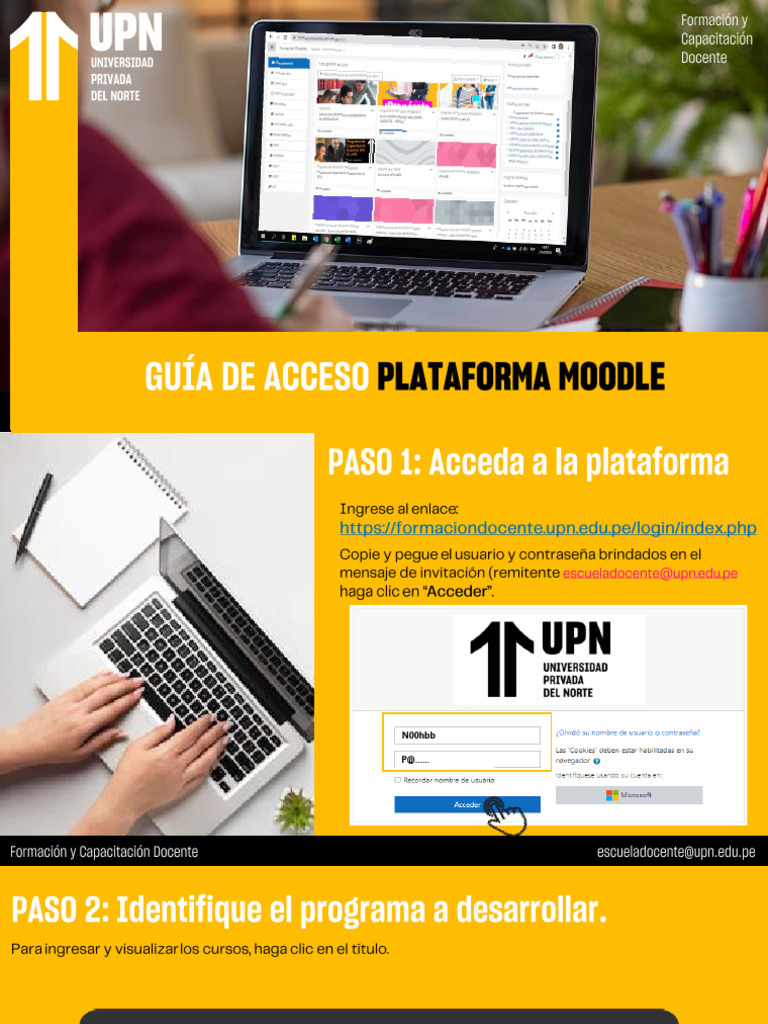 1.guía de Acceso Plataforma Moodle | PDF