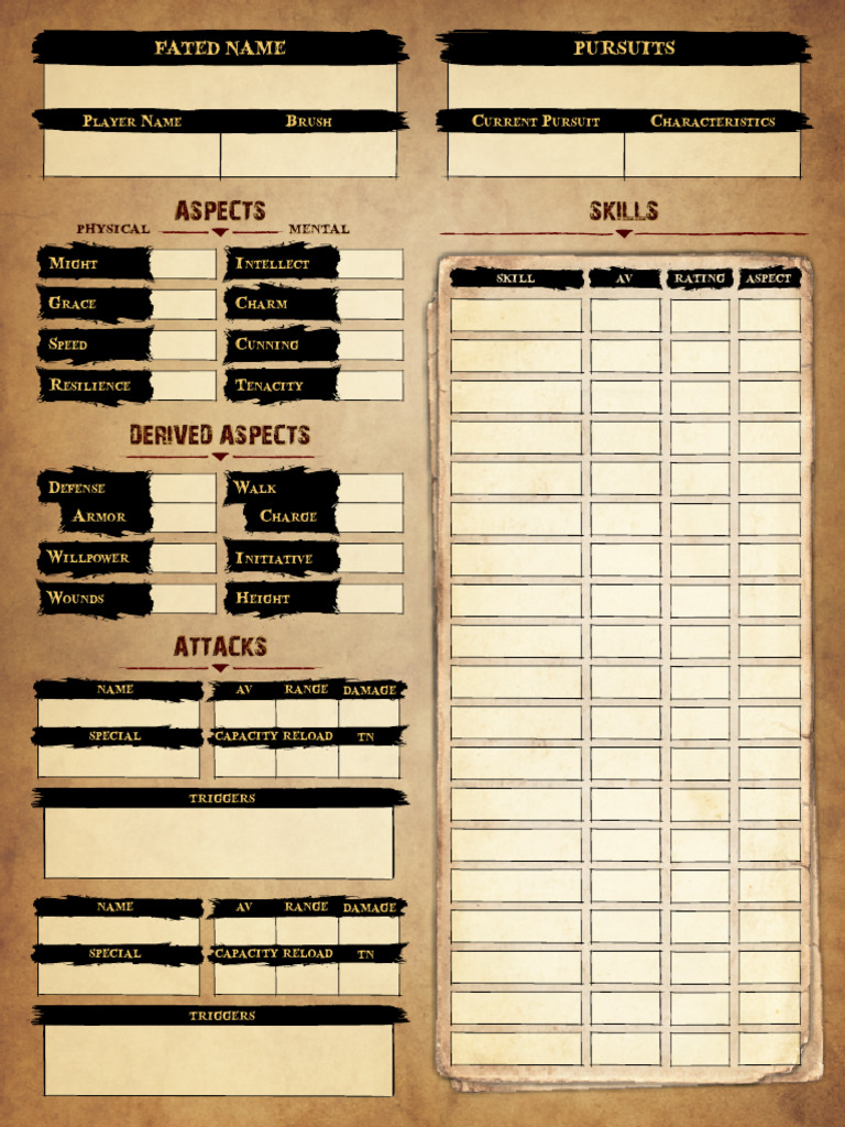 Character Sheet - Under Quarantine | PDF
