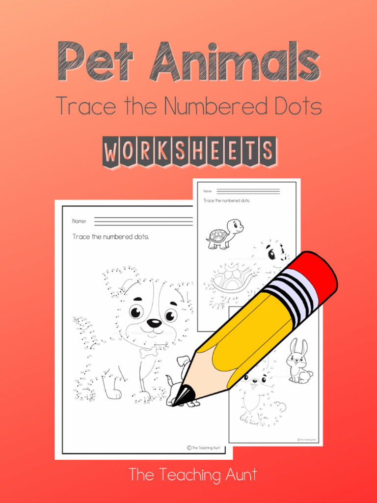 Pet Animals Trace The Dots 8.5 | PDF