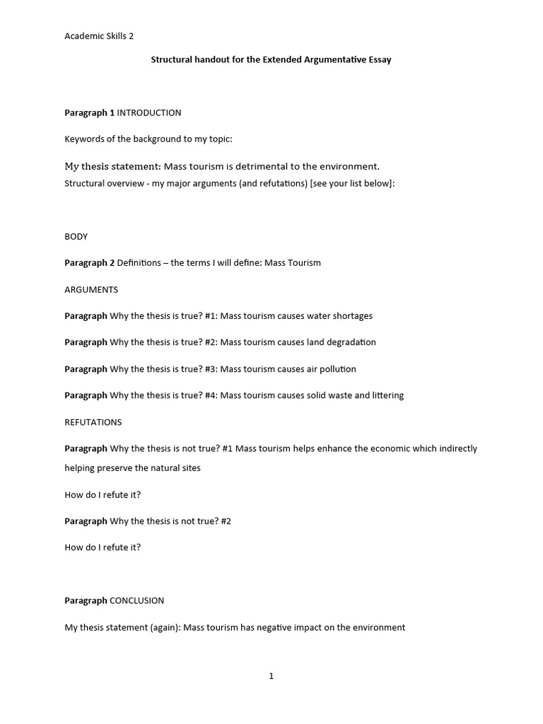 Mai Outline | PDF | Tourism | Water Scarcity