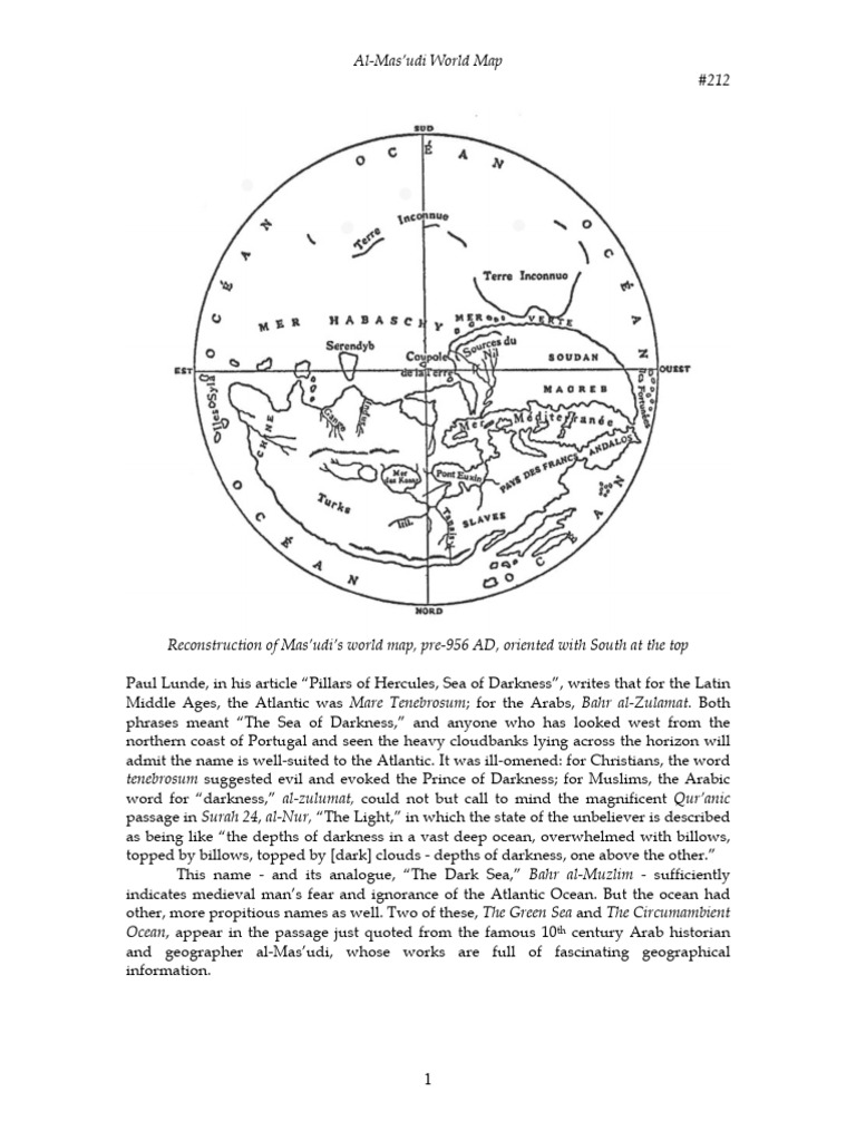 Al-Masudi's World Map | PDF