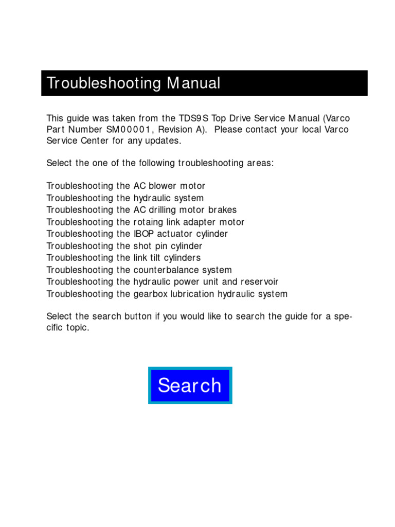 TDS 9-11SA Mechanical Troubleshooting | PDF | Valve | Brake