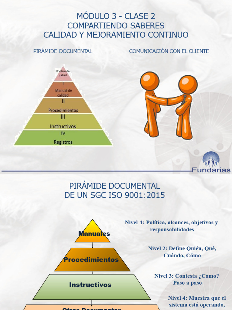 Módulo 3 Clase 2 Calidad y Mejoramiento Continuo | PDF | Comunicación | Gestión de registros