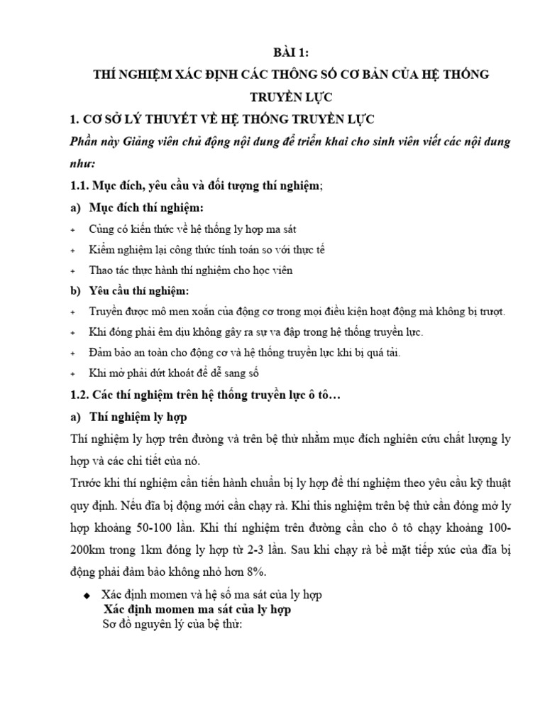 Bài 1 BC TN các thông số cơ bản HTTL | PDF