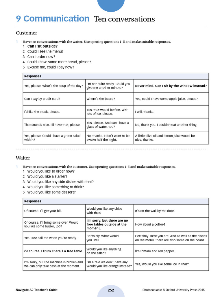 9 Ten Conversations | PDF | Cuisine | Cooking