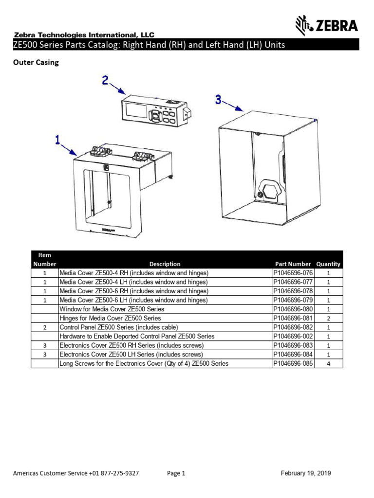 Ze500 Parts Catalog en Us | PDF | Printer (Computing) | Printed Circuit ...