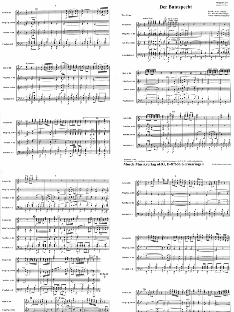 Der Buntspecht Partitur | PDF