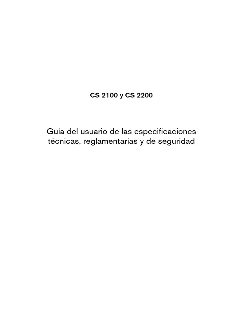 Guía Especificaciones Tecnicas CS2200 | PDF | Frecuencia de radio | Red ...