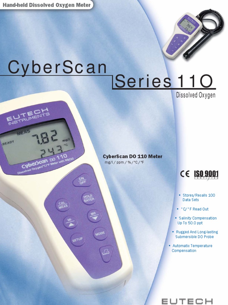CyberScan DO110 | PDF | Parts Per Notation | Salinity