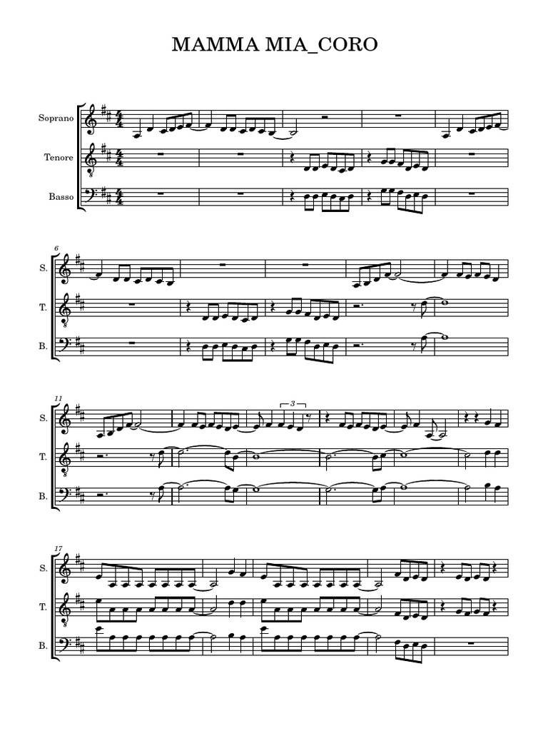 Mamma Mia Coro | PDF