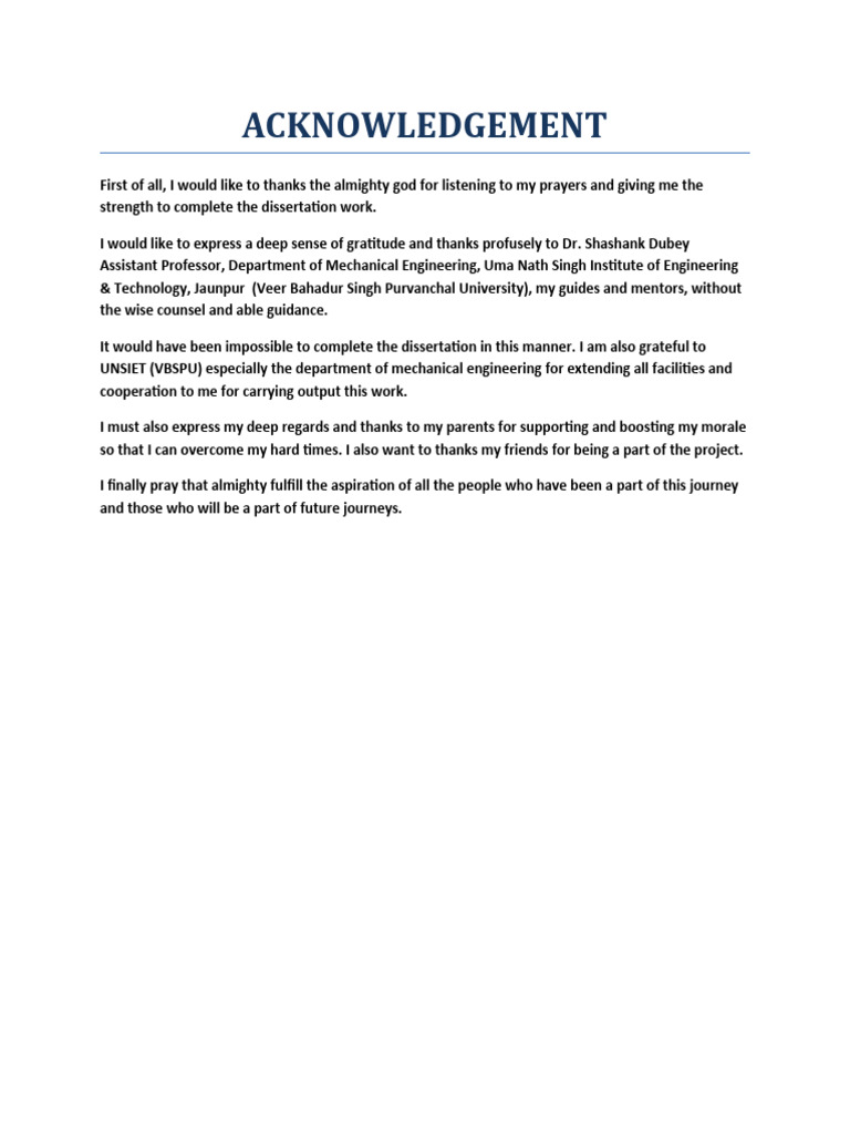 ACKNOWLEDGEMENT PROJECT 2021 | PDF