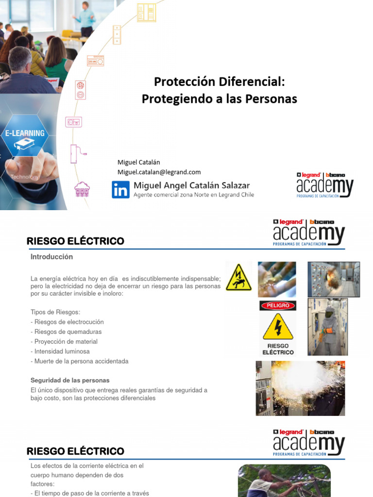 Riesgo Eléctrico y Proteccion Diferencial (abril-2022) | PDF | Corriente eléctrica | Ingeniería ...