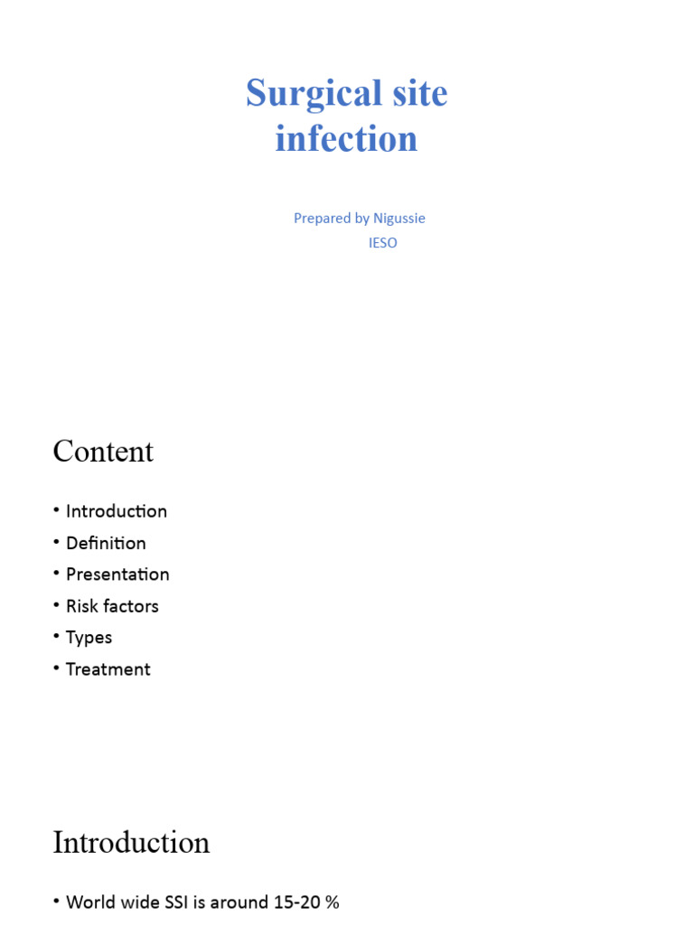 Surgical Site Infection | PDF