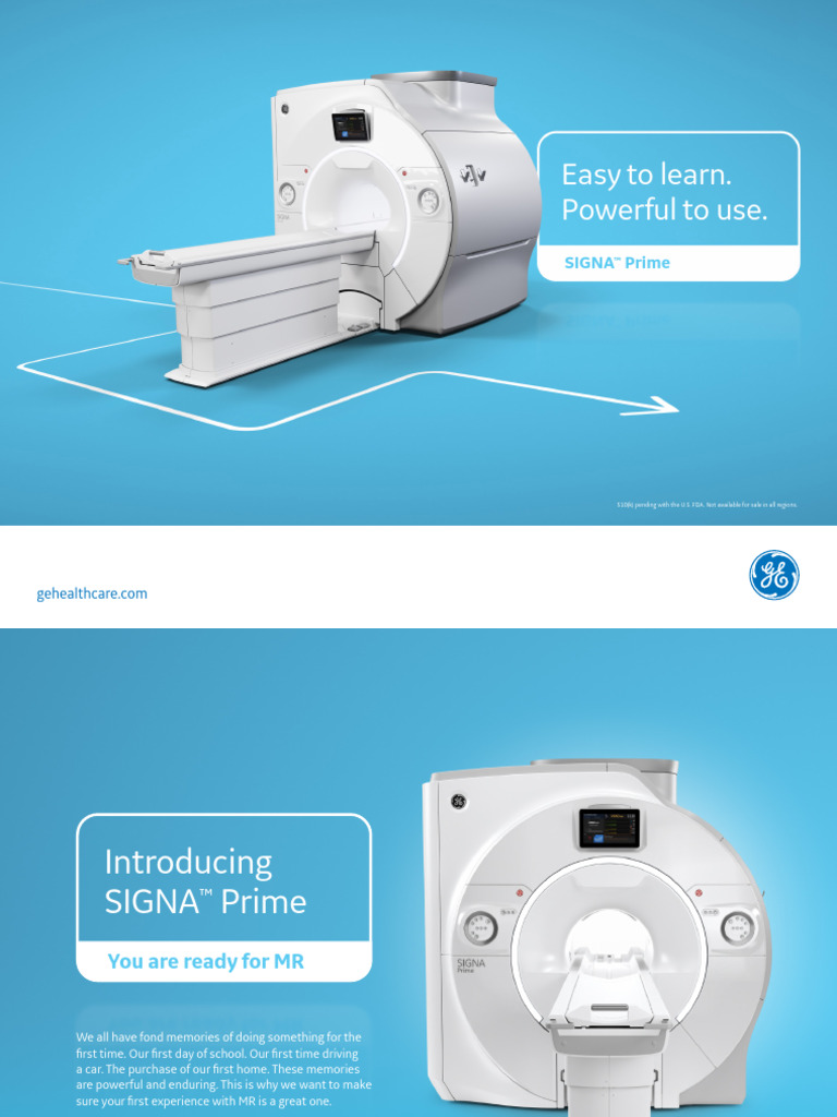 Gehc Signa Prime Intro Brochure - jb17770xx | PDF | User Interface ...