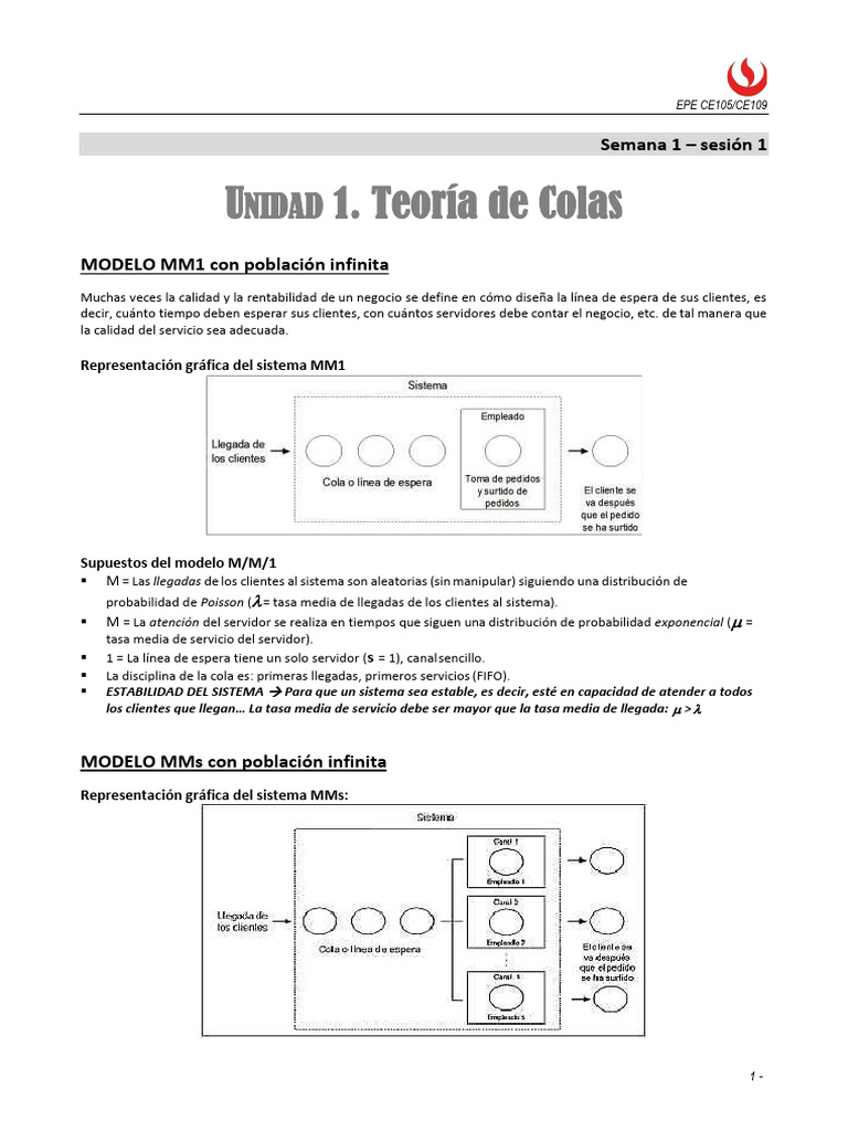 Teoría de Colas: Modelos MM1 y MMs | PDF | Industrias de servicio ...