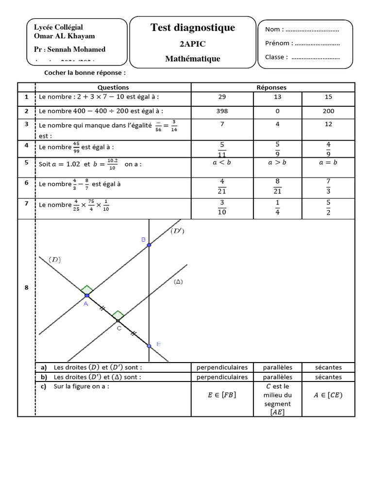 2 Apic | PDF | Géométrie | Géométrie euclidienne