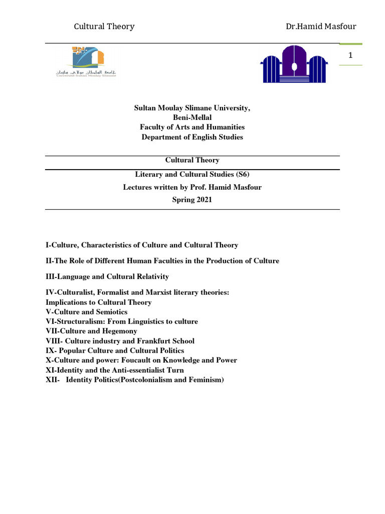 Cultural Theory for English Majors | PDF | Antonio Gramsci | Popular ...