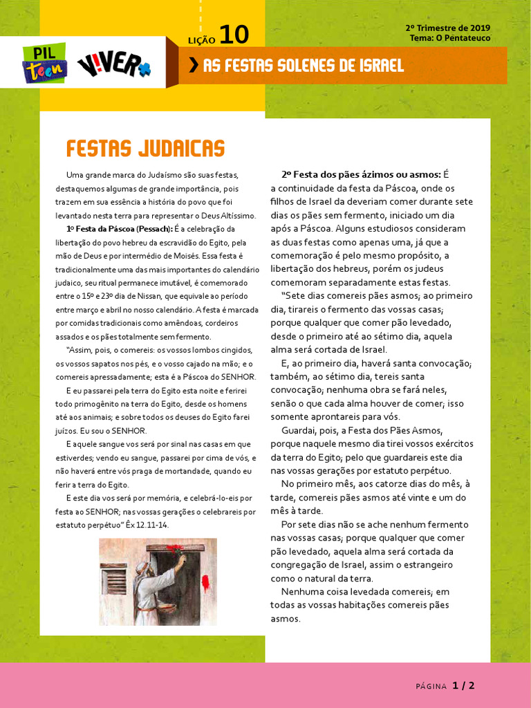 Festas Solenes do Judaísmo em Israel | PDF | Páscoa judaica | Judeus e ...