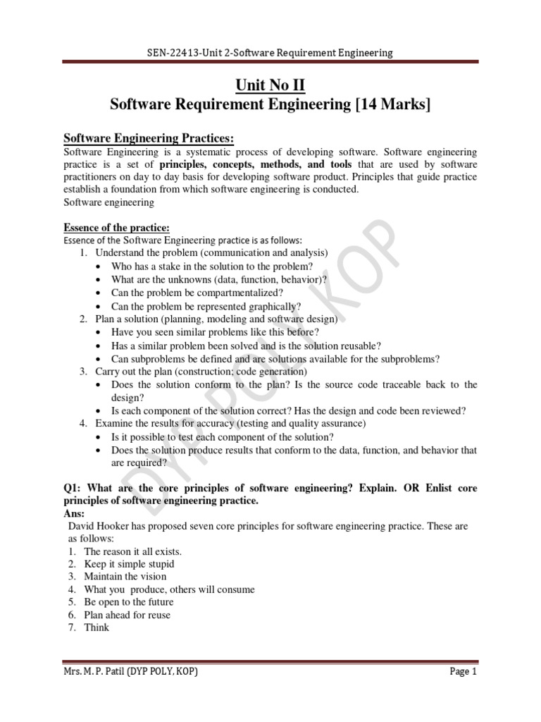 SEN - Unit 2 | PDF | Conceptual Model | Software