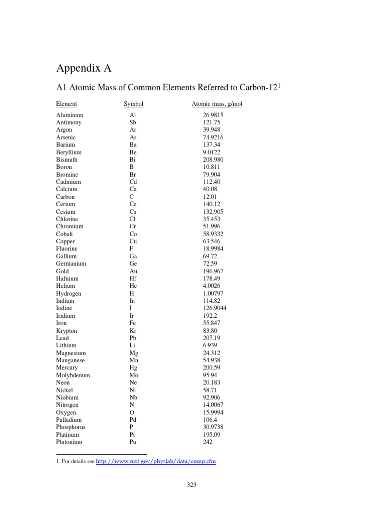 Appendix A | PDF | Chemical Elements | Ethylene