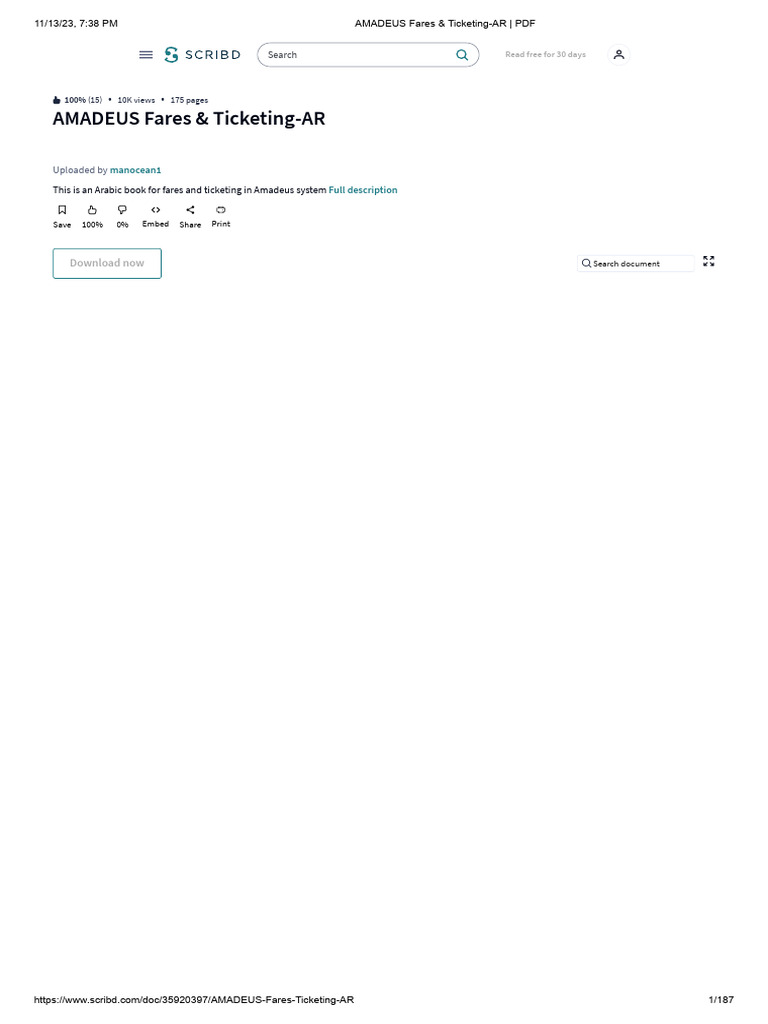 Amadeus Fares & Ticketing Guide | PDF