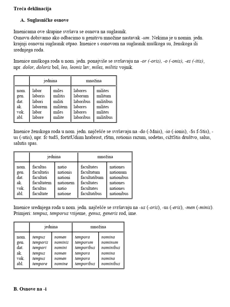 Treća Deklinacija | PDF