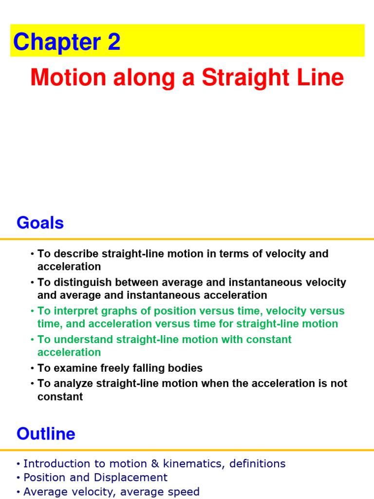Chap 2 | PDF | Velocity | Acceleration