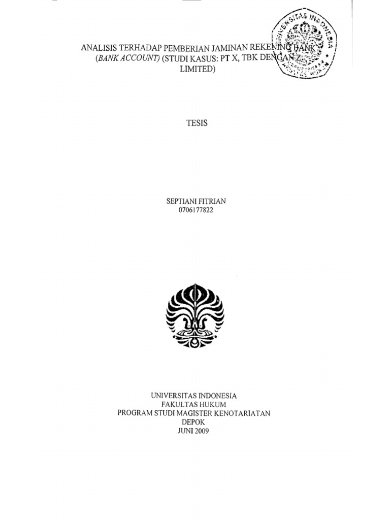 Thesis UI-Tinjauan PT X Dengan Z Lim | PDF