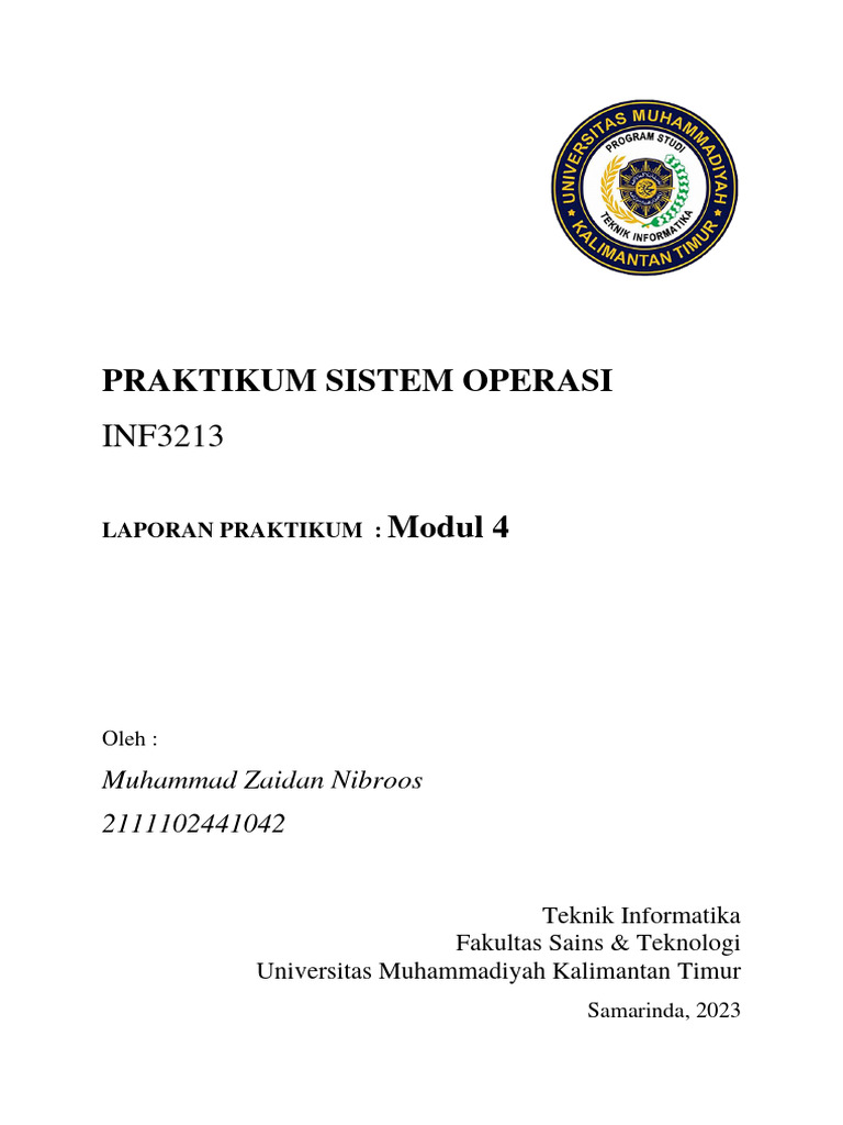 Laporan Praktikum Sistem Operasi INF3213 | PDF | Karier & Perkembangan