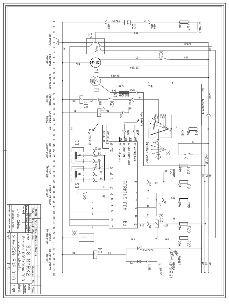 China 358 802 0110 Electrical Schematic 1106+TE13 Updated | PDF
