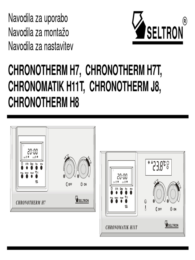 Dokumen - Tips - Chronotherm h7 Chronotherm h7t Arhiv Za Uporabo Navodila Za Montazo Navodila ...